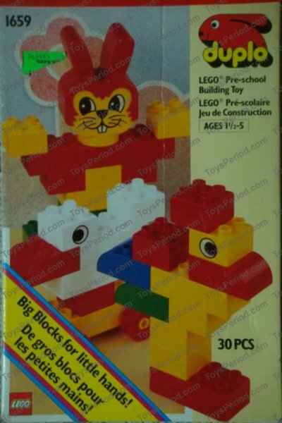 LEGO 1659 Duplo Tote Pack Set Parts List