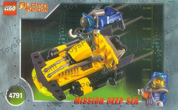LEGO 4791 Alpha Team Sub-Surface Scooter Instructions and Parts List