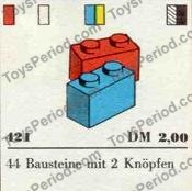 LEGO 421-1 1x2 Bricks Set Parts List
