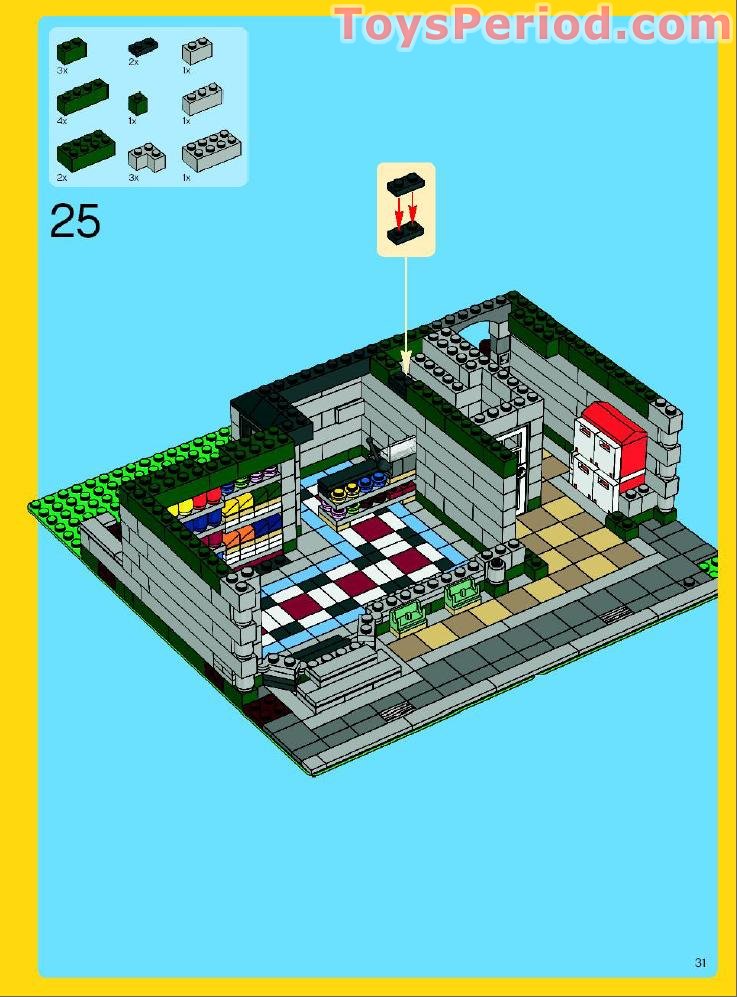 LEGO 10185 Green Grocer Instructions and Parts List