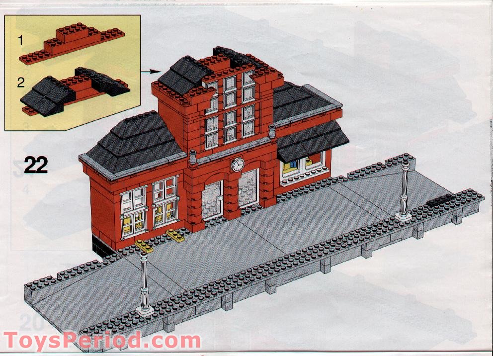 LEGO 2150 Train Station Instructions and Parts List