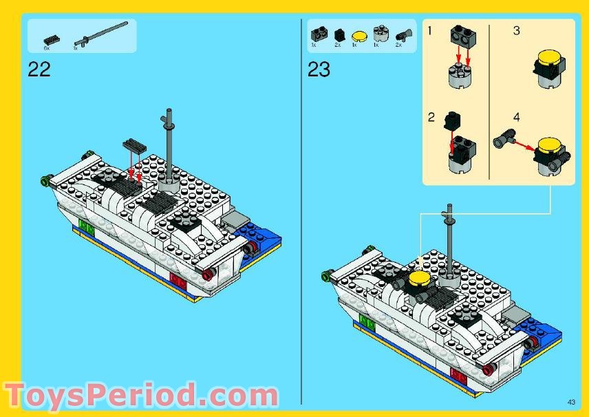 LEGO 4997 Transport Ferry Instructions and Parts List