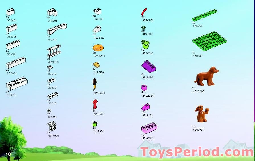 LEGO 7583 Playful Puppy Instructions and Parts List