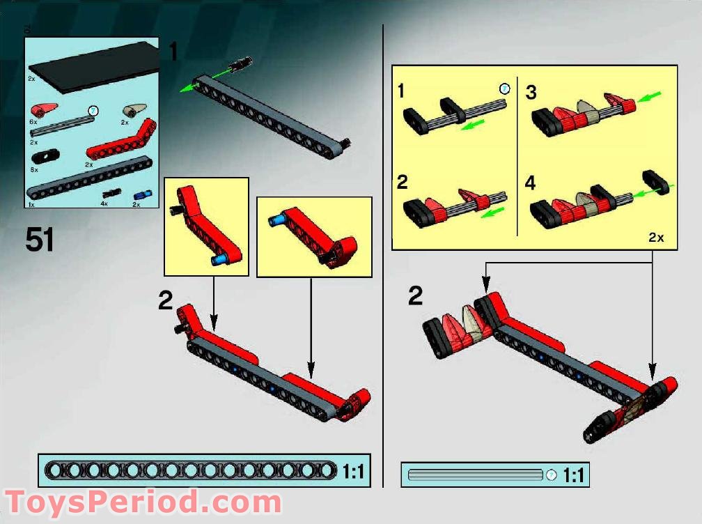 LEGO 8682 Nitro Intimidator Instructions and Parts List