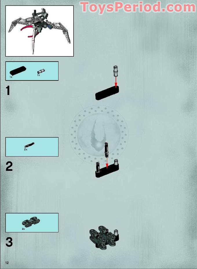 LEGO 8894 Piraka Stronghold Instructions and Parts List