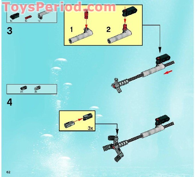 LEGO 8926 Toa Undersea Attack Instructions and Parts List