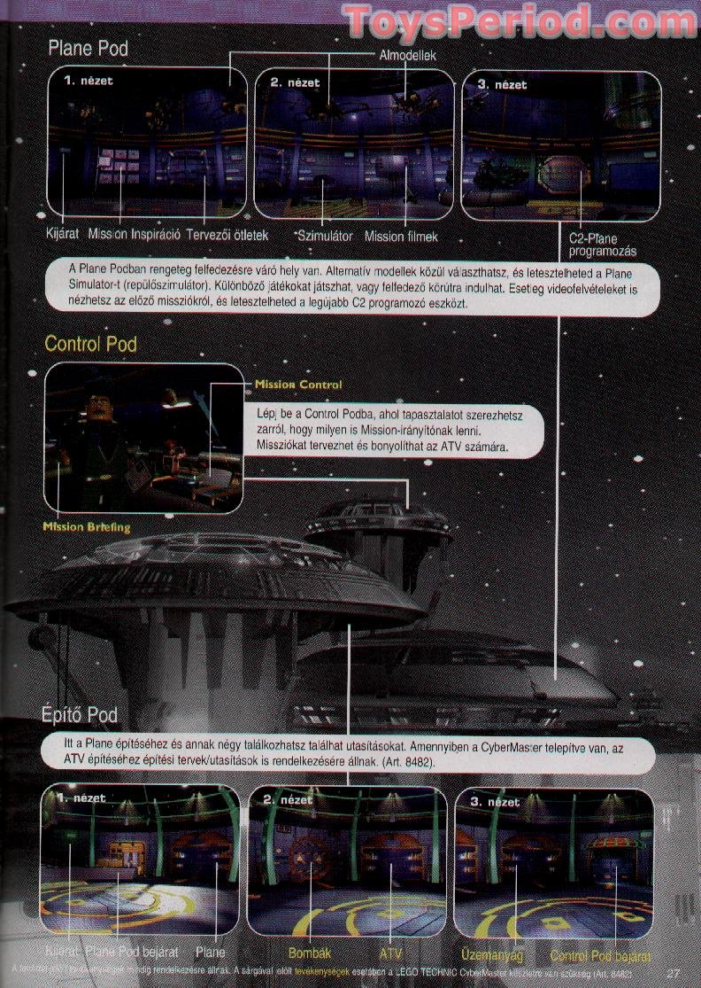 LEGO 8450 Mission Experience Pack Instructions and Parts List
