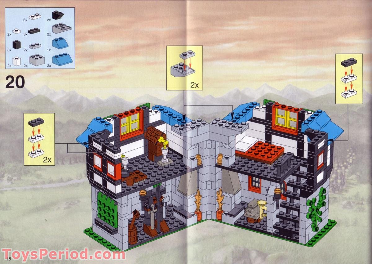 LEGO 3739 Blacksmith Shop Instructions and Parts List