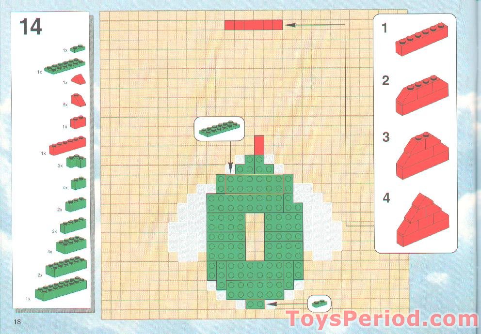 LEGO 3724 LEGO Dragon Instructions and Parts List