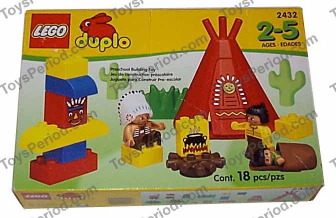 LEGO 2432 Big Chief's Tipi Set Parts List