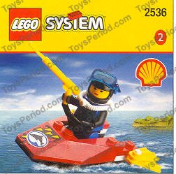 LEGO 2536 Shell Promotional Set - Divers Jet Ski Instructions and Parts ...