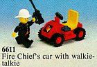 LEGO 6611 Fire Chief's Car Instructions and Parts List