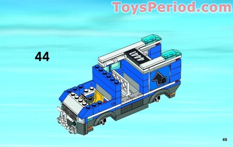 LEGO 4441 Police Dog Van Instructions and Parts List