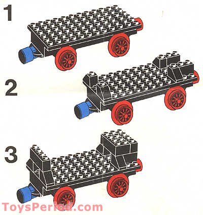 LEGO 180 4.5v Train with 5 Wagons and Circle of Track Instructions and ...