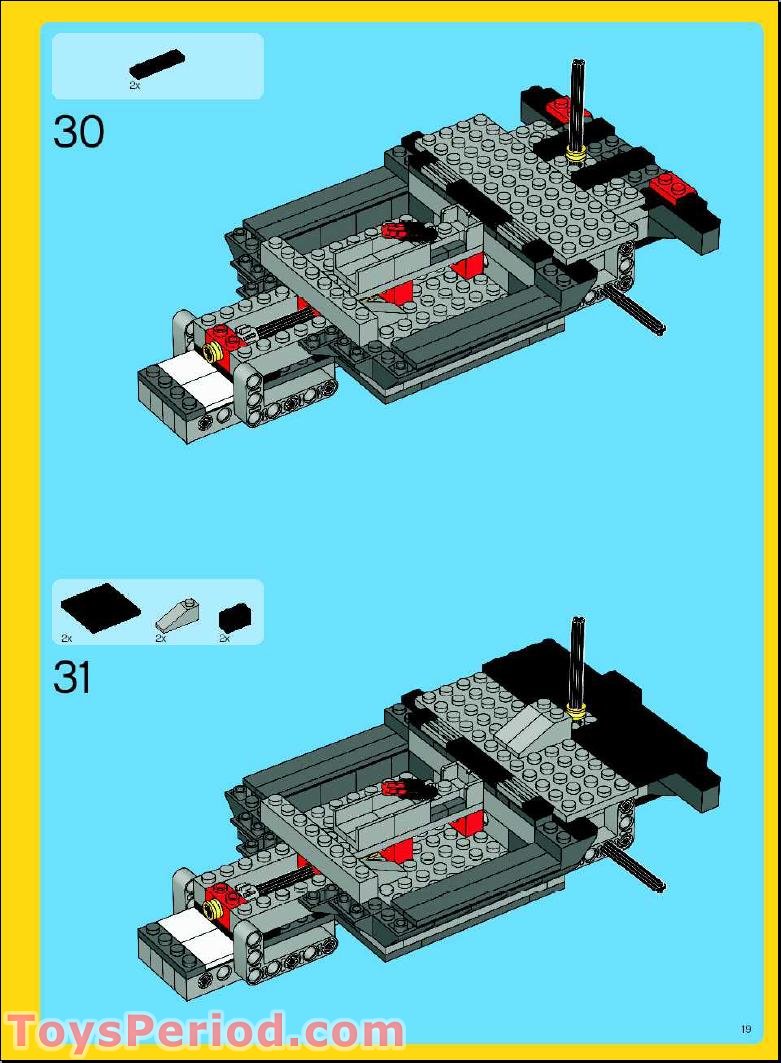 LEGO 4896 Roaring Roadster Instructions and Parts List