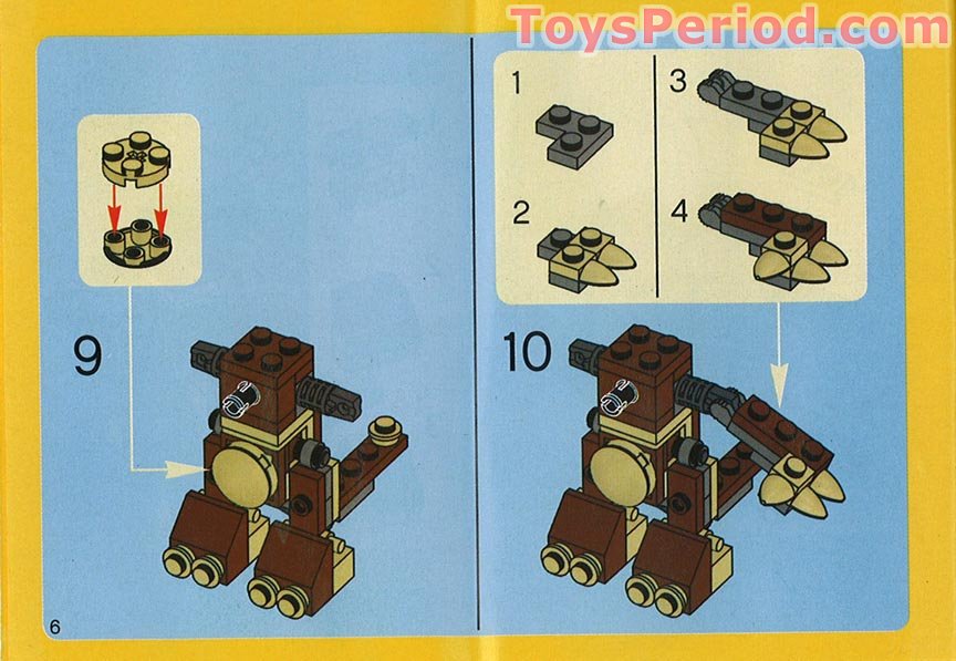 LEGO 4916 Mini Animals Instructions and Parts List