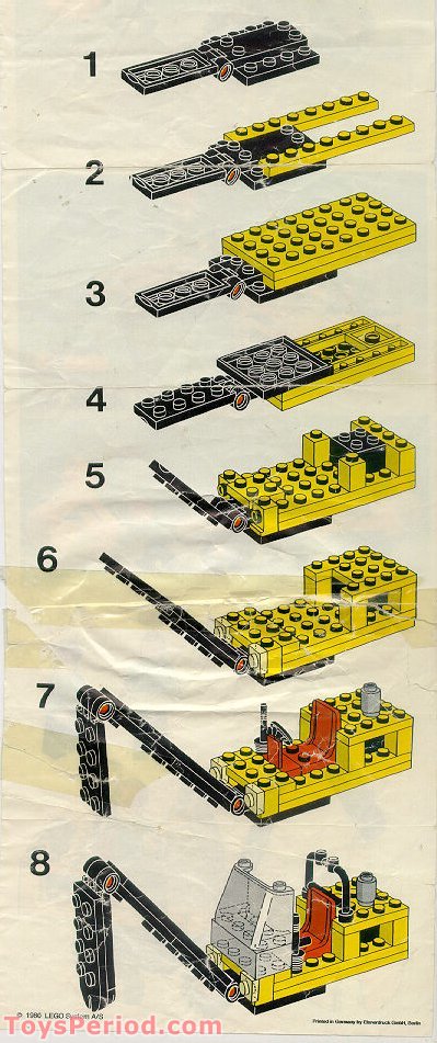 LEGO 6678 Pneumatic Crane Instructions and Parts List