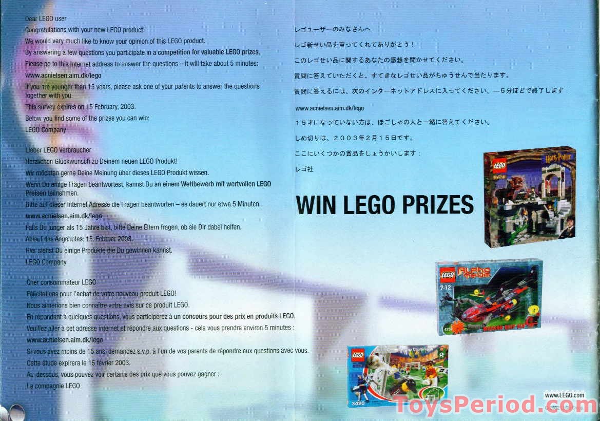 LEGO 6738 Skateboard Challenge Instructions and Parts List
