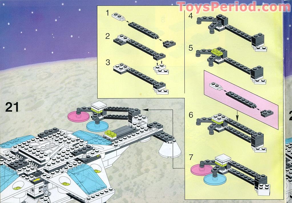 LEGO 6982 Explorien Starship Instructions and Parts List