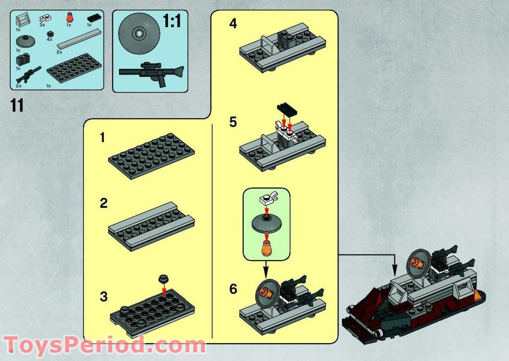 LEGO 7662 Trade Federation MTT Instructions and Parts List