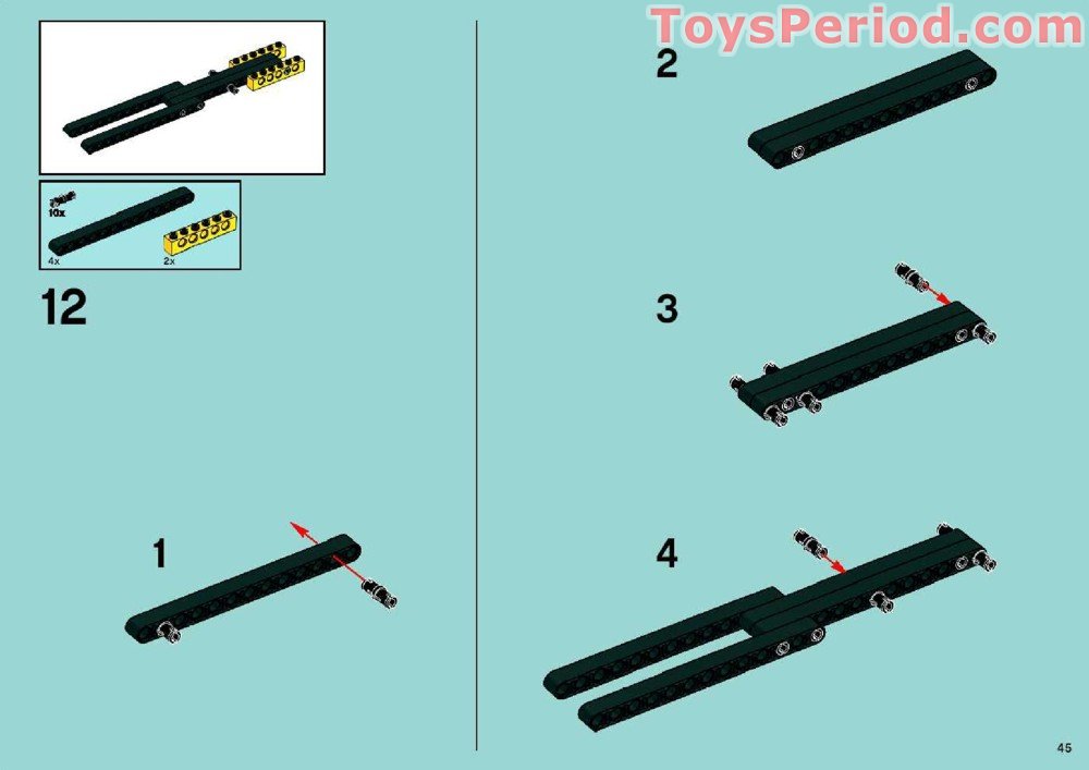 LEGO 8108 Mobile Devastator Instructions and Parts List