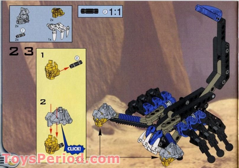 LEGO 8548 Nui-Jaga Instructions and Parts List