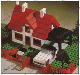 LEGO 346-2 House with Car Instructions and Parts List