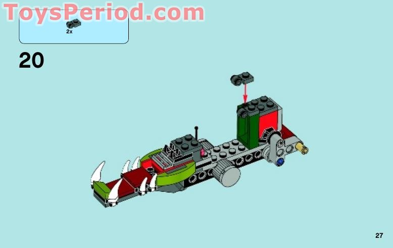 LEGO 70001 Crawley's Claw Ripper Instructions and Parts List
