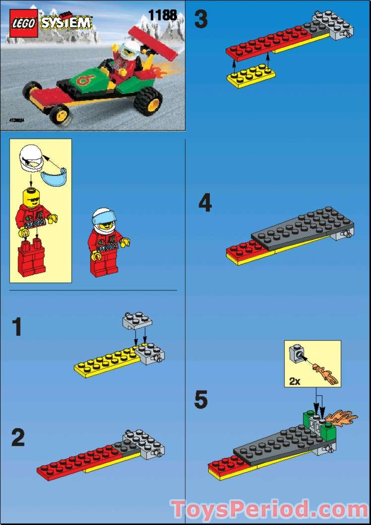 LEGO 1188 Fire Formula Instructions and Parts List