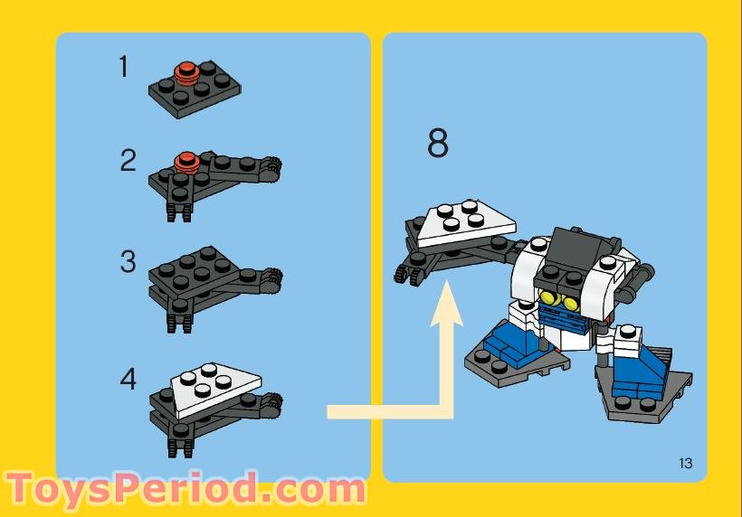 LEGO 4917 Mini Robots Instructions and Parts List