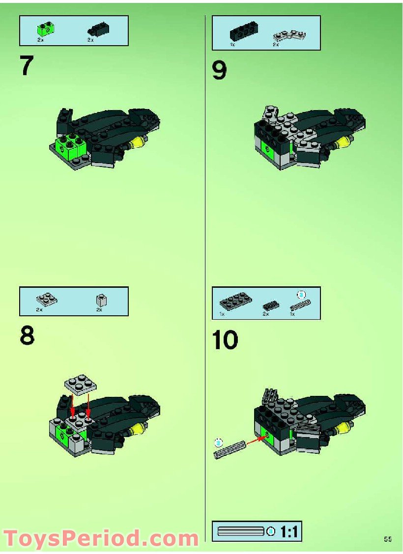LEGO 7691 ETX Alien Mothership Assault Instructions and Parts List