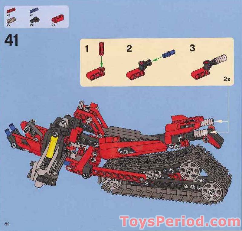 LEGO 8272 Snowmobile Instructions and Parts List