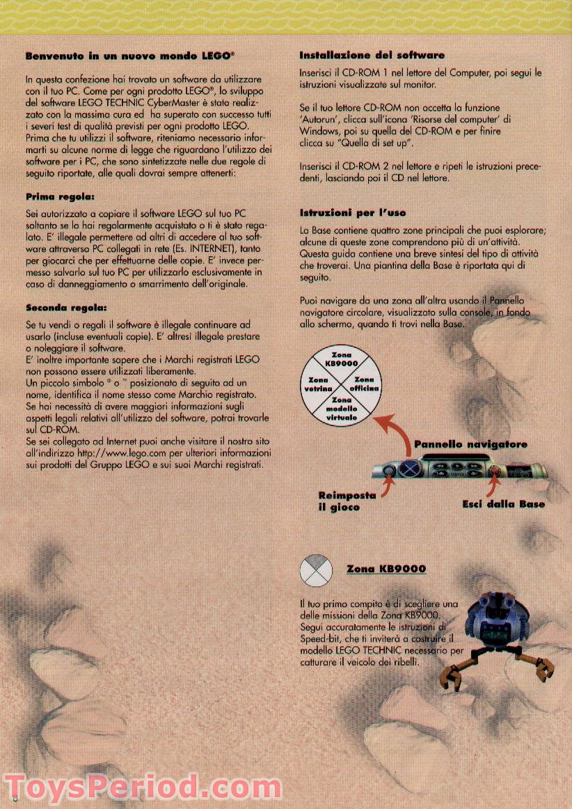 LEGO 8428 Turbo Command Instructions and Parts List