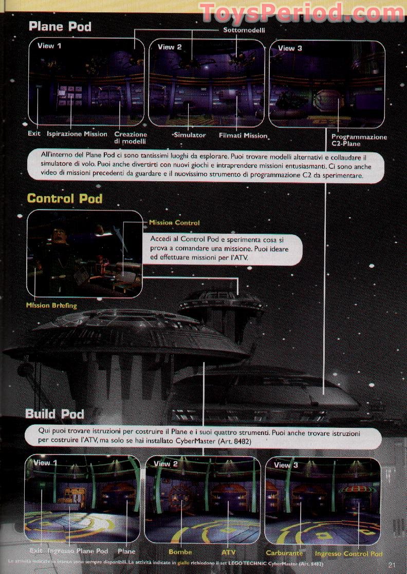 LEGO 8450 Mission Experience Pack Instructions and Parts List