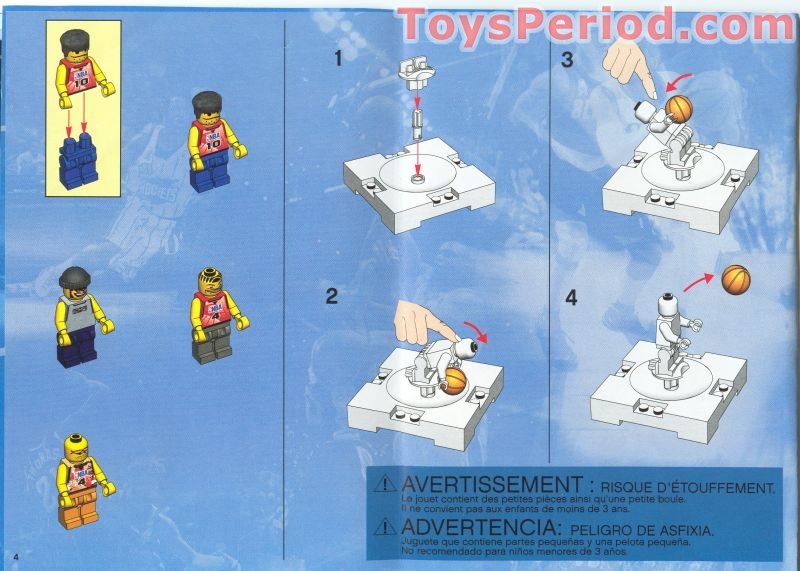 LEGO 3431 Streetball 2 vs 2 Instructions and Parts List