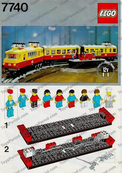 LEGO 7740 12v Electric Inter-City Passenger Train Set Instructions and ...