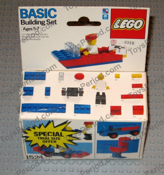 LEGO 1524 Basic Building Set Trial Size Parts List