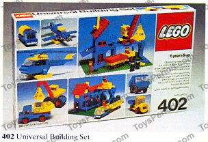 LEGO 402-1 Universal Building Set Instructions and Parts List