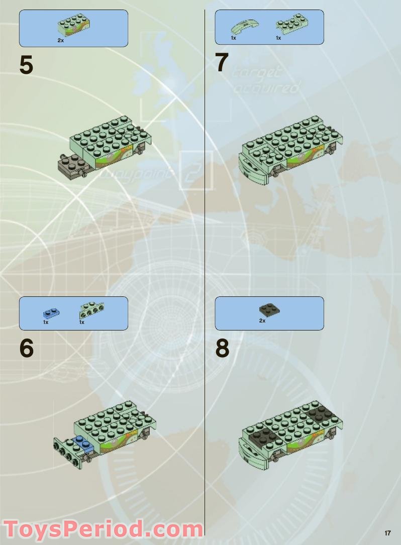 LEGO 8487 Flo's V8 Cafe Instructions and Parts List