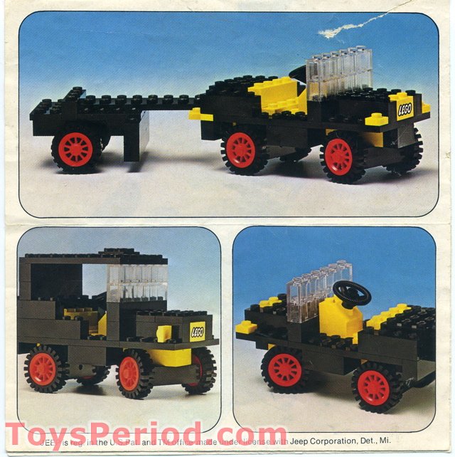 LEGO 711-1 Jeep Instructions and Parts List