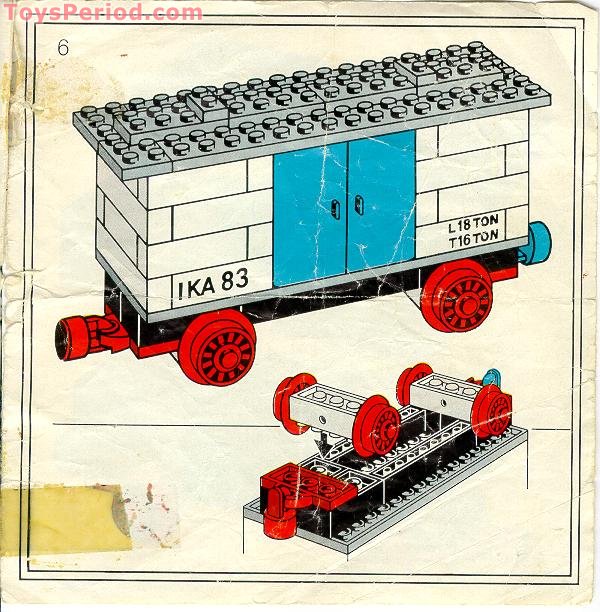 LEGO 720-2 Train with 12 Volt Electric Motor Instructions and Parts List