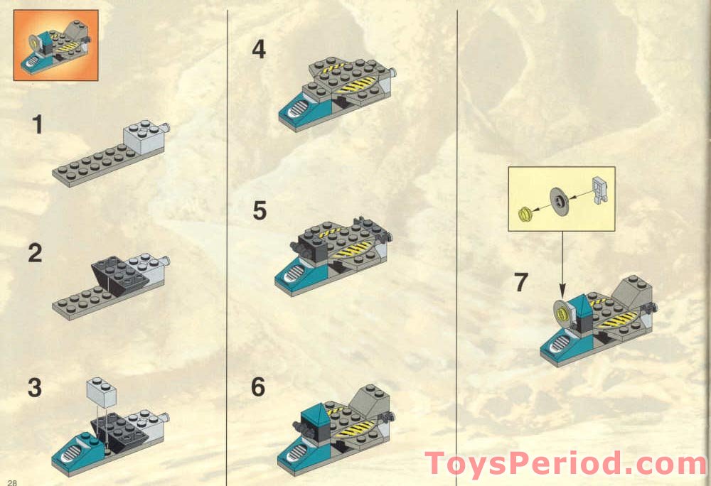 LEGO 4980 Tunnel Transport Instructions and Parts List