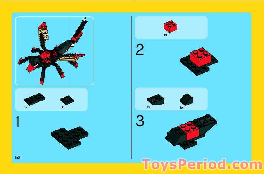 LEGO 4994 Fierce Creatures Instructions and Parts List