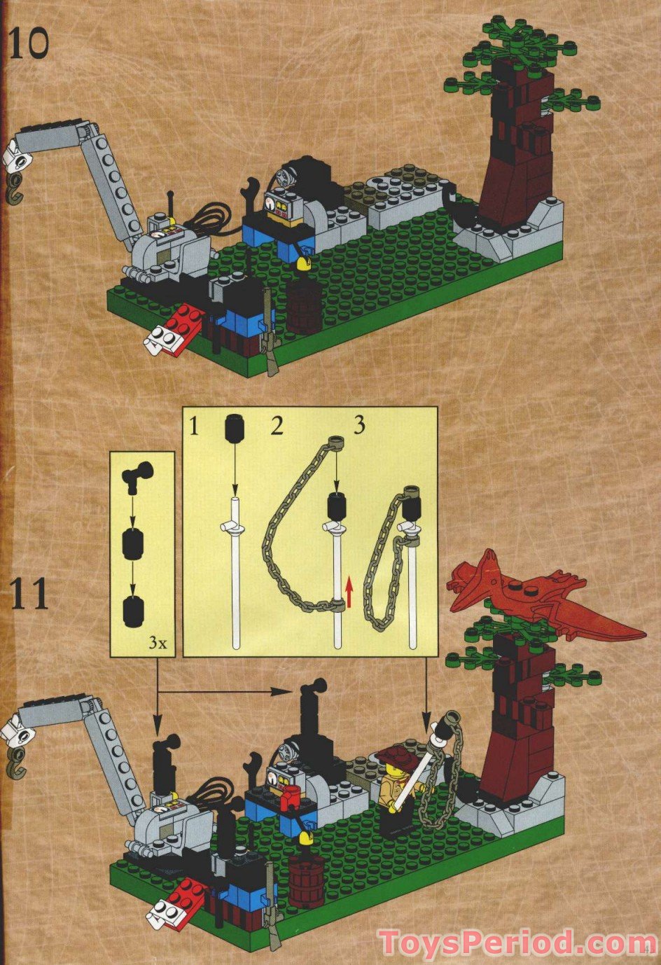 LEGO 5987 Dino Research Compound Instructions and Parts List
