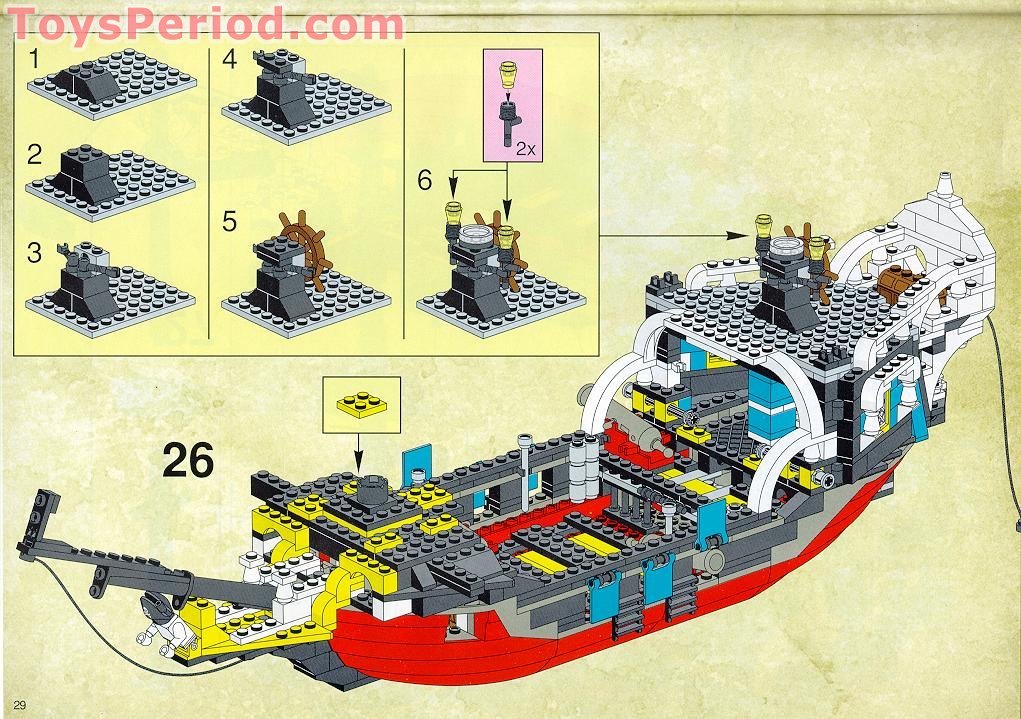 LEGO 6289 Red Beard Runner Instructions and Parts List
