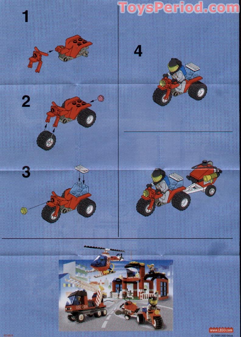 LEGO 6478 Fire Station Instructions and Parts List