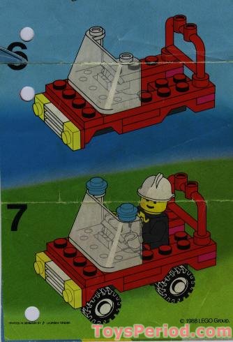 LEGO 6505 Fire Chief's Car Instructions and Parts List