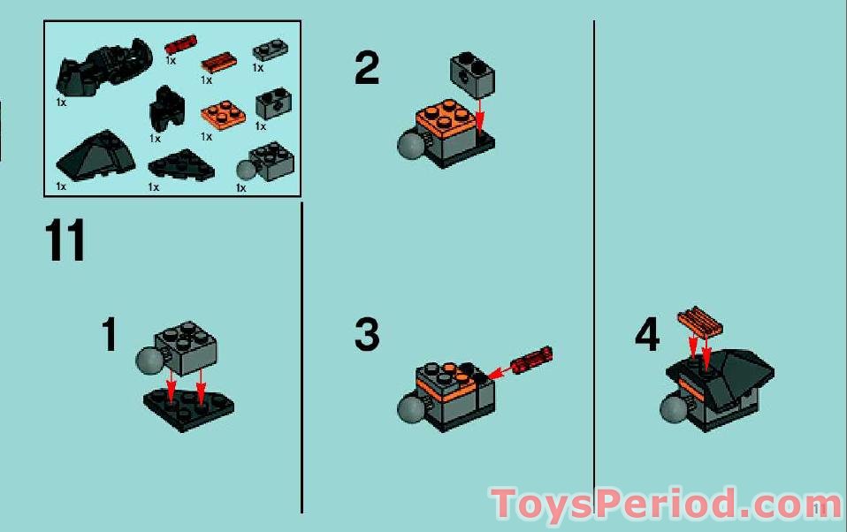 LEGO 8101 Claw Crusher Instructions and Parts List