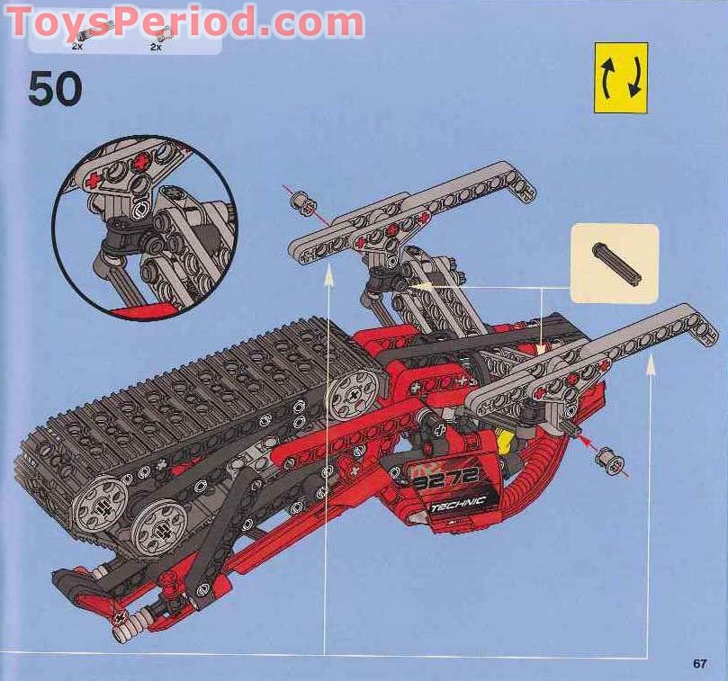 LEGO 8272 Snowmobile Instructions and Parts List