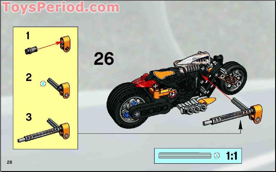 LEGO 8355 H.O.T. Blaster Bike Instructions and Parts List